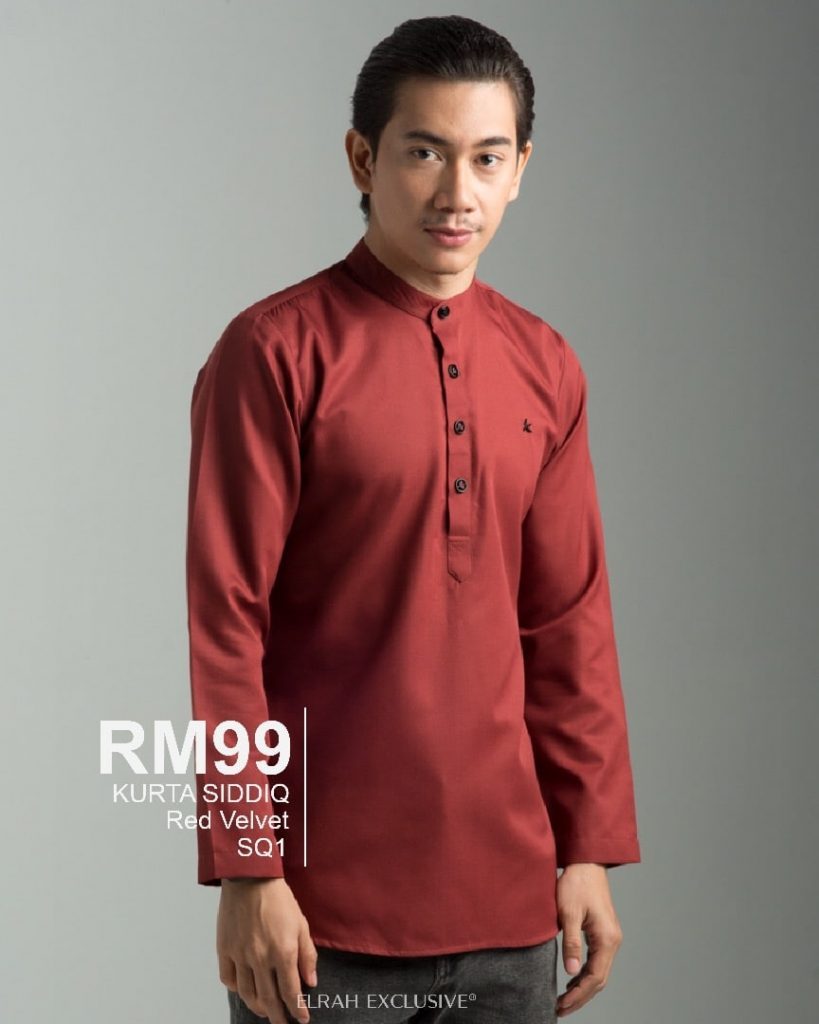 KURTA SIDDIQ RED VELVET (2022) - Elrah Exclusive