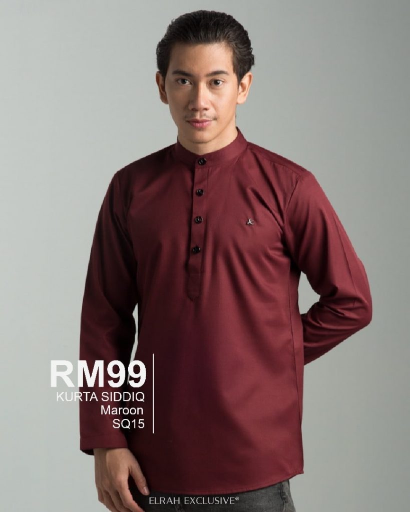 KURTA SIDDIQ MAROON (2022) - Elrah Exclusive