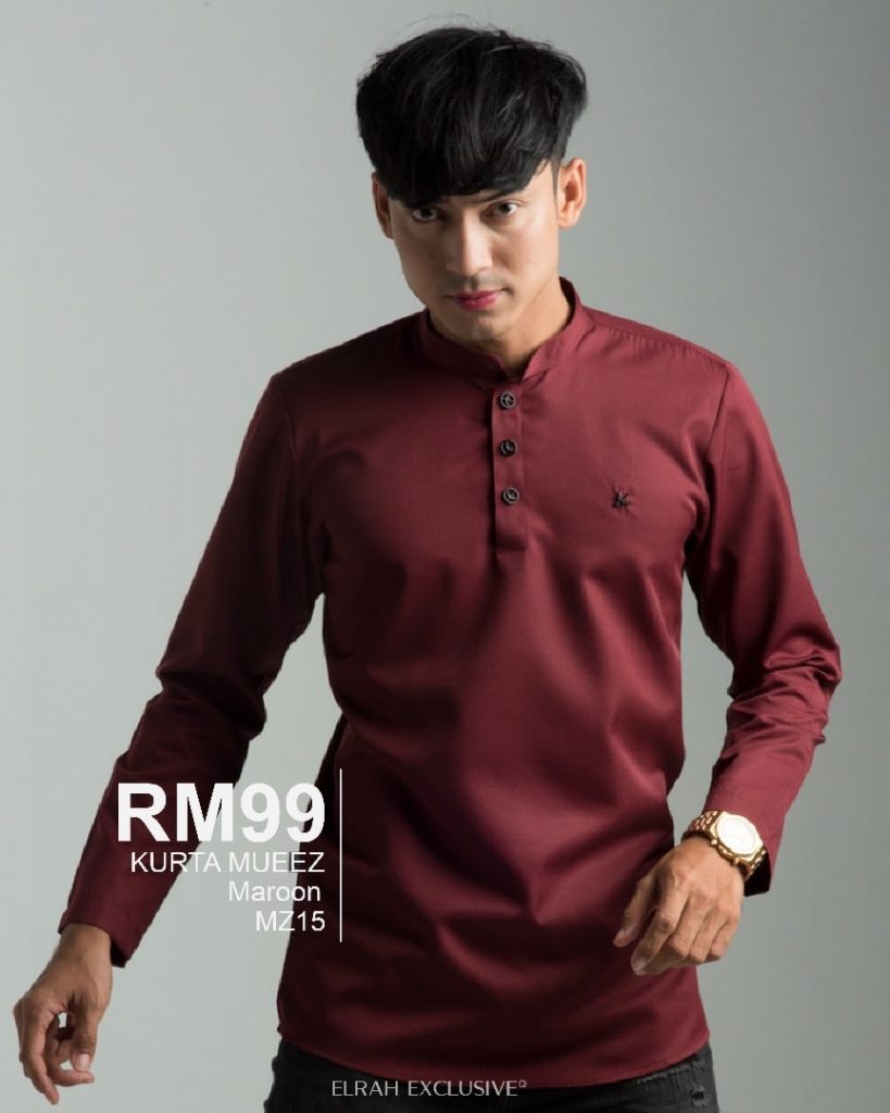 KURTA MUEEZ MAROON (2022) – Elrah Exclusive